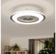 Brilagi - LED Stmívatelné svítidlo s ventilátorem RONDA LED/48W/230V stříbrná+DO