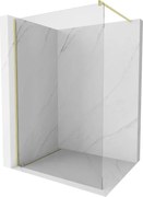 Mexen Kioto, sprchová zástěny typ Walk-In 75 x 200 cm, 8mm čiré sklo, zlatý matný profil, 800-075-101-55-00