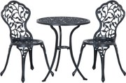 Bistro set pro 2 osoby Balkonový nábytek set bistro stůl se 2 židlemi černý