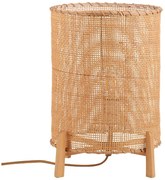 Ratanová stolní lampa SULION Wala, výška 35 cm