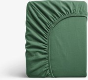 Goldea jersey elastické prostěradlo - tmavě zelené 90 x 200 cm