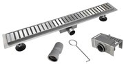 Mereo - Nerezový žlab s roštem Strip, 70x7 cm CZ121