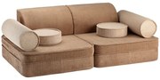 Hnědá manšestrová dětská pohovka 132 cm Settee – Wigiwama
