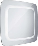 Nimco - Koupelnové podsvícené LED zrcadlo série 7000, 80x65 cm, zaoblené, aluminium ZP 7001