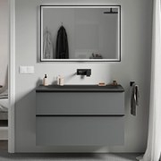 Koupelnová skříňka LAVOA 100 cm s umyvadlem z minerálního odlitku CREAM
