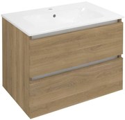Sapho Ezara - Umyvadlová skříňka, 70x46x52 cm, 2 zásuvky, dub Cuneo EZ701-2525