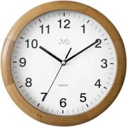JVD Dřevěné netikající tiché nástěnné hodiny JVD NS19020.1