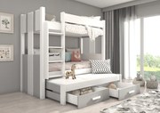 ADRK Furniture Třílůžková patrová postel ARTEMA 200x90 CH-ARTE-WG-200