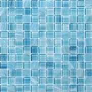 Skleněná mozaika Premium Mosaic aqua blue 30x30 cm lesk MOSCH192