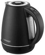 Concept - Rychlovarná konvice, objem 1,7 l, s regulací teploty, 2200 W, černá rk3355