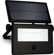 BRILO 3856015 Solární LED venkovní nástěnné svítidlo vč. IR senzoru, černé, 5W, 400 lm, sklo/plast - BRILO