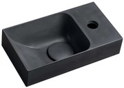 Sapho Small - Umývátko, 31x17 cm, bez přepadu, otvor pro baterii vpravo, antracit PK30516