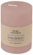 Pudrově růžová svíčka Eco candles by Ego dekor Friendly, doba hoření 37 h