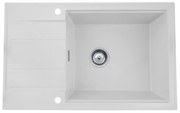 Gamma Modern 8010, 1-komorový granitový dřez 800x500x210 mm, bílá, GMA-ZM-8010-WH