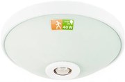 ECOLIGHT LED stropní svítidlo 2xE27 s pohybovým senzorem - sklo