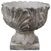 Šedý obal na květináč antický sloup – 20x17 cm