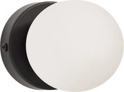 Bílé/černé kovové nástěnné svítidlo ø 8 cm Brisia – Kave Home