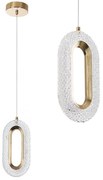 Toolight Závěsné LED osvětlení Crystal Modern A3 G113-1CP zlatý