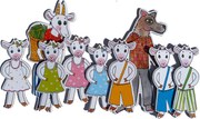 MARIONETINO Loutky pro děti - O NEPOSLUŠNÝCH KŮZLÁTKÁCH - 9 ks