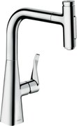 Hansgrohe Metris Select M71, kuchyňská páková baterie s vytahovací sprškou, chromová, HAN-73822000