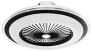 LED Stmívatelné stropní svítidlo s ventilátorem ZEPHYR LED/48W/230V černá + DO