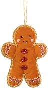 Textilní ručně vyrobená vánoční ozdoba 8 cm Gingerbread – Sass &amp; Belle