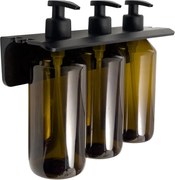Gedy Gedy, GROUPER trojitý závěsný dávkovač mýdla, 3x500ml, hnědý, 2160