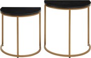 Odkládací stolky v sadě 2 ks s mramorovou deskou 28x45 cm Varana – Premier Housewares