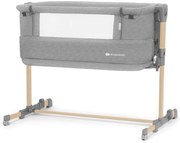Kinderkraft postýlka dětská polohovatelná neste grow light grey full wood