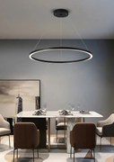 Immax NEO FINO Smart závěsné svítidlo 1 kruh, 80cm, 60W, černé, Zigbee 3.0