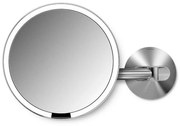 Simplehuman - Kosmetické nástěnné zrcátko s LED osvětlením, lesklá nerez ST3016