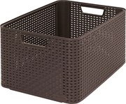 Curver Rattan Style Úložný box L, 43,6 × 32,6 × 23 cm, 30 l, hnědá