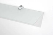 Polička doplněk doplňky nábytek SHELF GLASS - 49,8 x 12 cm ze satinovaného skla včetně úchytů 100-159