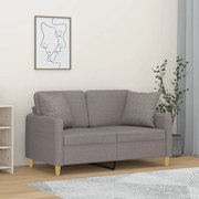 2místná pohovka s polštáři světle šedá 120 cm textil 3200901