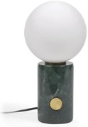 Zelená stolní lampa se skleněným stínidlem (výška 29 cm) Lonela – Kave Home