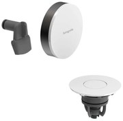 Hansgrohe Exafill - Vrchní sada k vanové odtokové a přepadové soupravě s napouštěním, Push-Open, lesklá bílá/kartáčovaný černý chrom 58119340