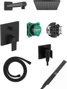 Sprchový systém Hansgrohe včetně podomítkového tělesa matná černá HGBAL3