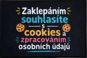 Mercury Flooring, Rohožka Zaklepáním souhlasíte s cookies 40x60 cm, 40x60, černá