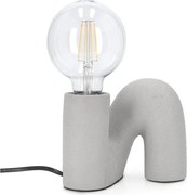 Šedá keramická stolní lampa se skleněným stínidlem (výška 12,5 cm) Jael – Yes Everyday