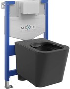 Mexen podomítkový WC set rám Fenix XS-F s miskou WC Teo, černý mat - 6803385XX85