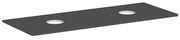 Hansgrohe Xelu Q - Deska pod umyvadlo 136x55 cm, 2 výřezy, matná šedá 54118910