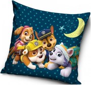 Velurový polštář Paw Patrol - Tlapková patrola - motiv Noční hlídka | 40 x 40 cm
