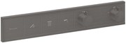 Hansgrohe RainSelect - Termostatická baterie pod omítku, pro 3 spotřebiče, kartáčovaný černý chrom 15381340