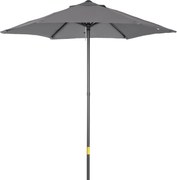 Slunečník Outsunny Ø196 cm, hexagonální balkonový slunečník, plážový slunečník, odolný proti větru, stabilní, tržní slunečník s kličkou pro ochranu př