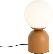 Stolní lampa Hotelový šik oranžová s opálovým sklem - Pallon Trend