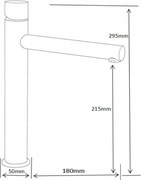Mexen ELBA One - VYSOKÁ BATERIE UMYVADLOVÁ, Bílá, 74111-20