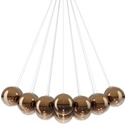 Lodes Random Cloud 23 ø28, závěsné svítidlo LED 23 x 5W 2700K, bronzové sklo, rozměr 172x139cm