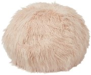 Růžový chlupatý pouf  Yetty - Ø 55*55 cm
