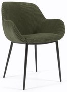 Khaki čalouněné jídelní křeslo Konna – Kave Home