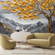 Fototapeta - Strom se zlatými listy (245x170 cm)